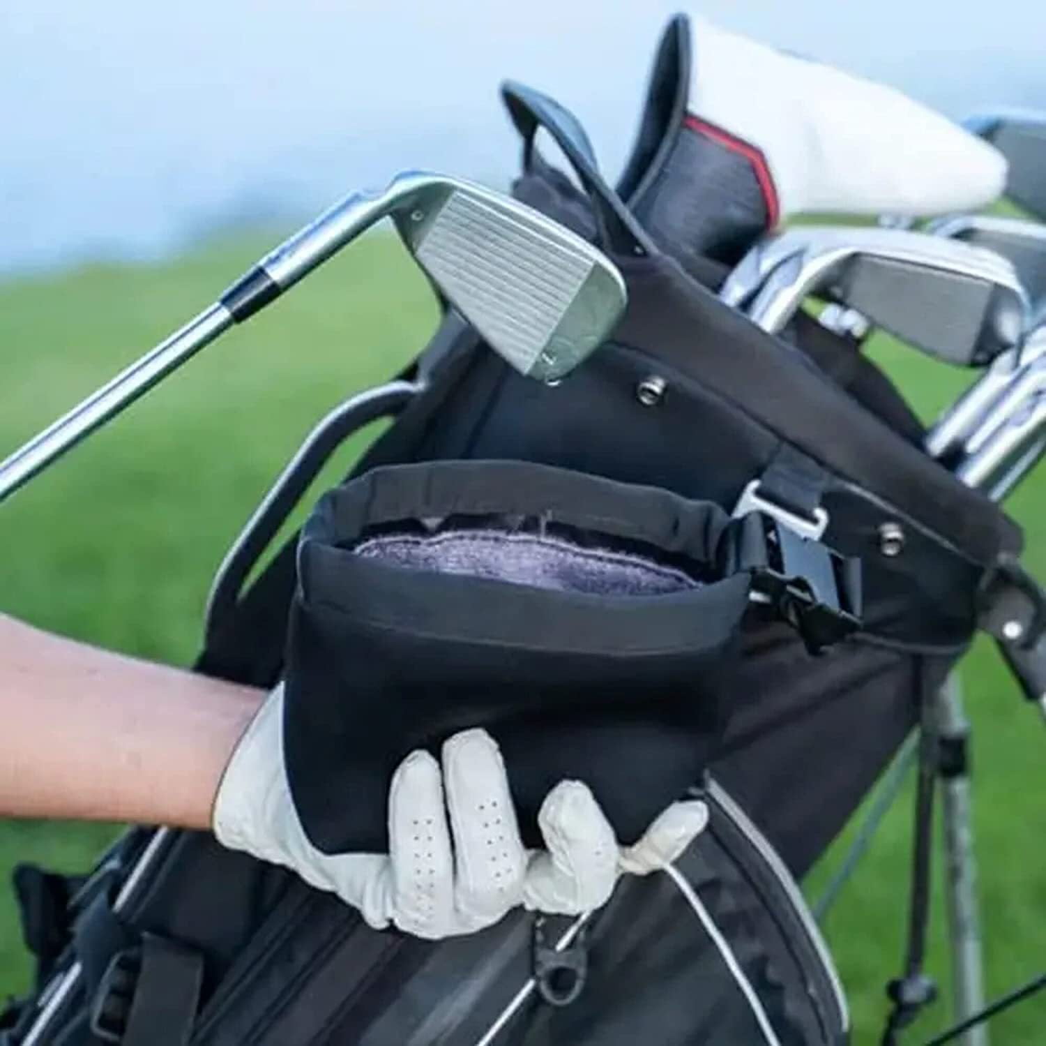 Waterproof Golf Ball Cleaning Bag, Removable & Portable With Golf Club ...