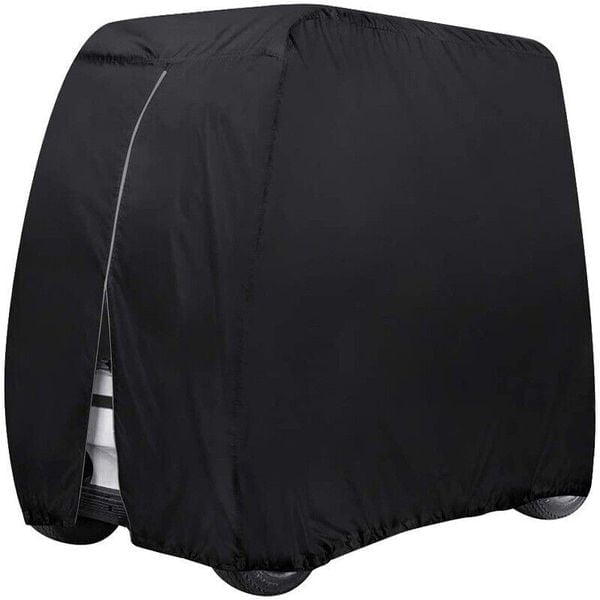 Waterproof 4-Passenger Golf Cart Cover Fits EZGO Club Car Yamaha Black ...