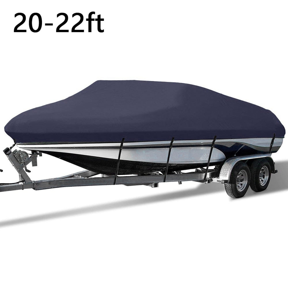 Waterproof Heavy Duty Boat Cover Protector Dustproof Trailerable V-Hull ...