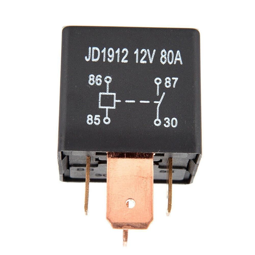 Waterproof Heavy Duty Relay 4Pin DC 24V 12V 80A JD1912 Automotive Car ...
