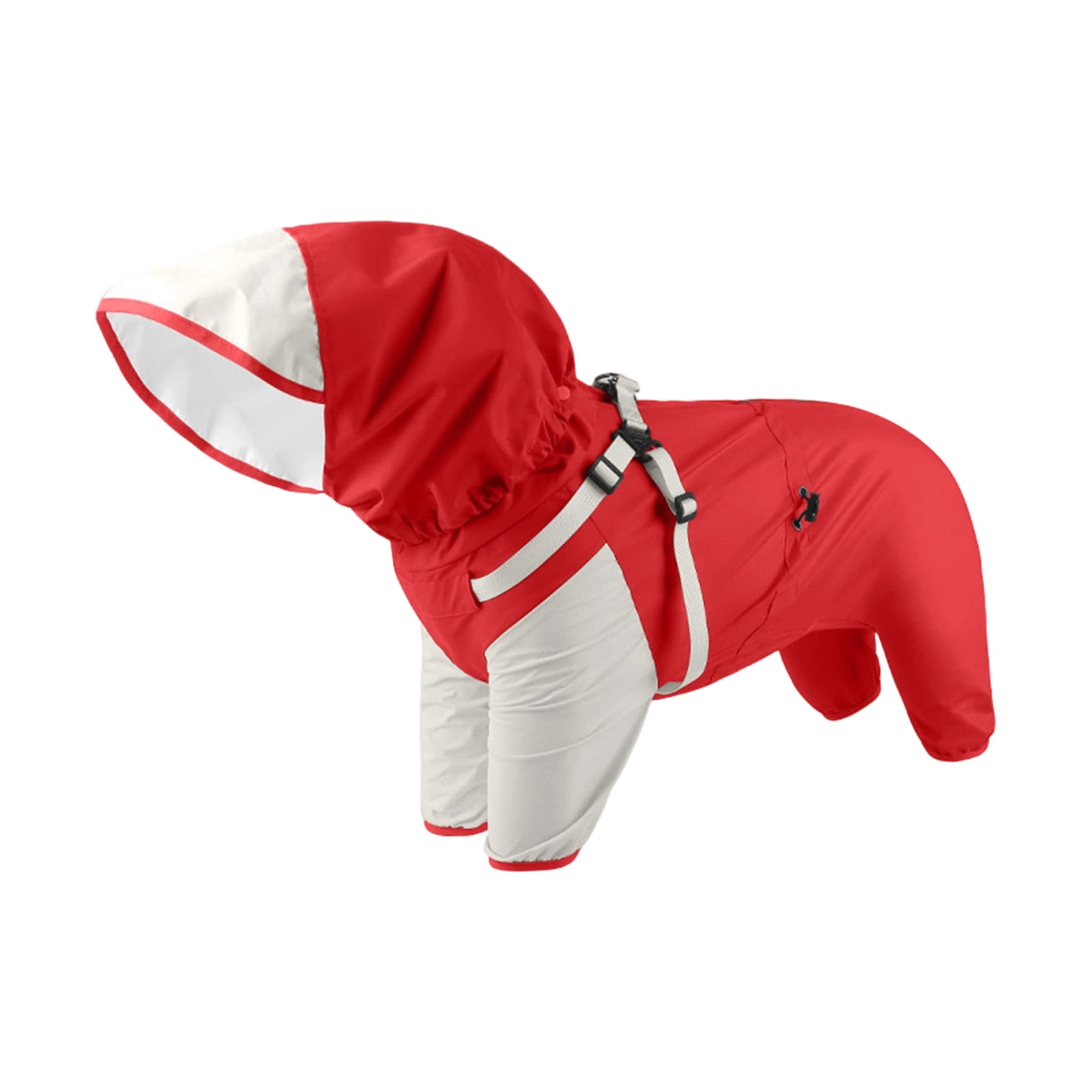 Waterproof Hooded Dog Raincoat with Detachable Hoods Adjustable Pet ...