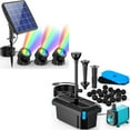 Waterproof IP68 RGB LED Solar Pond Lights and Pond Filter with Pump ...
