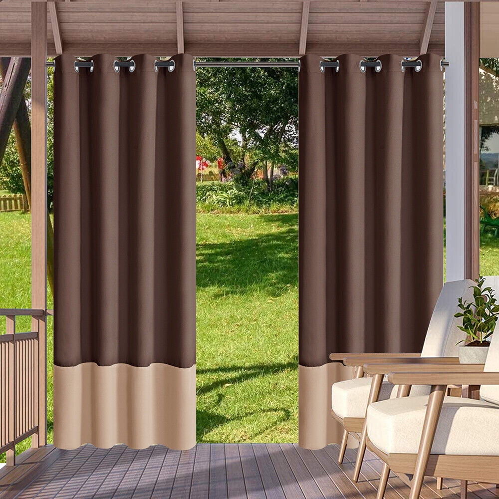 Waterproof Indoor Outdoor Curtains for Patio –Privacy Sun Blocking ...