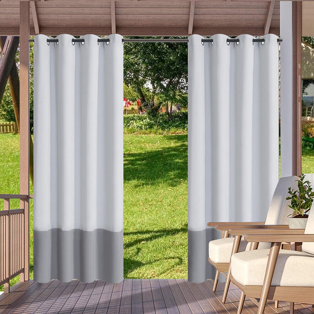 Waterproof Indoor Outdoor Curtains for Patio –Privacy Sun Blocking ...