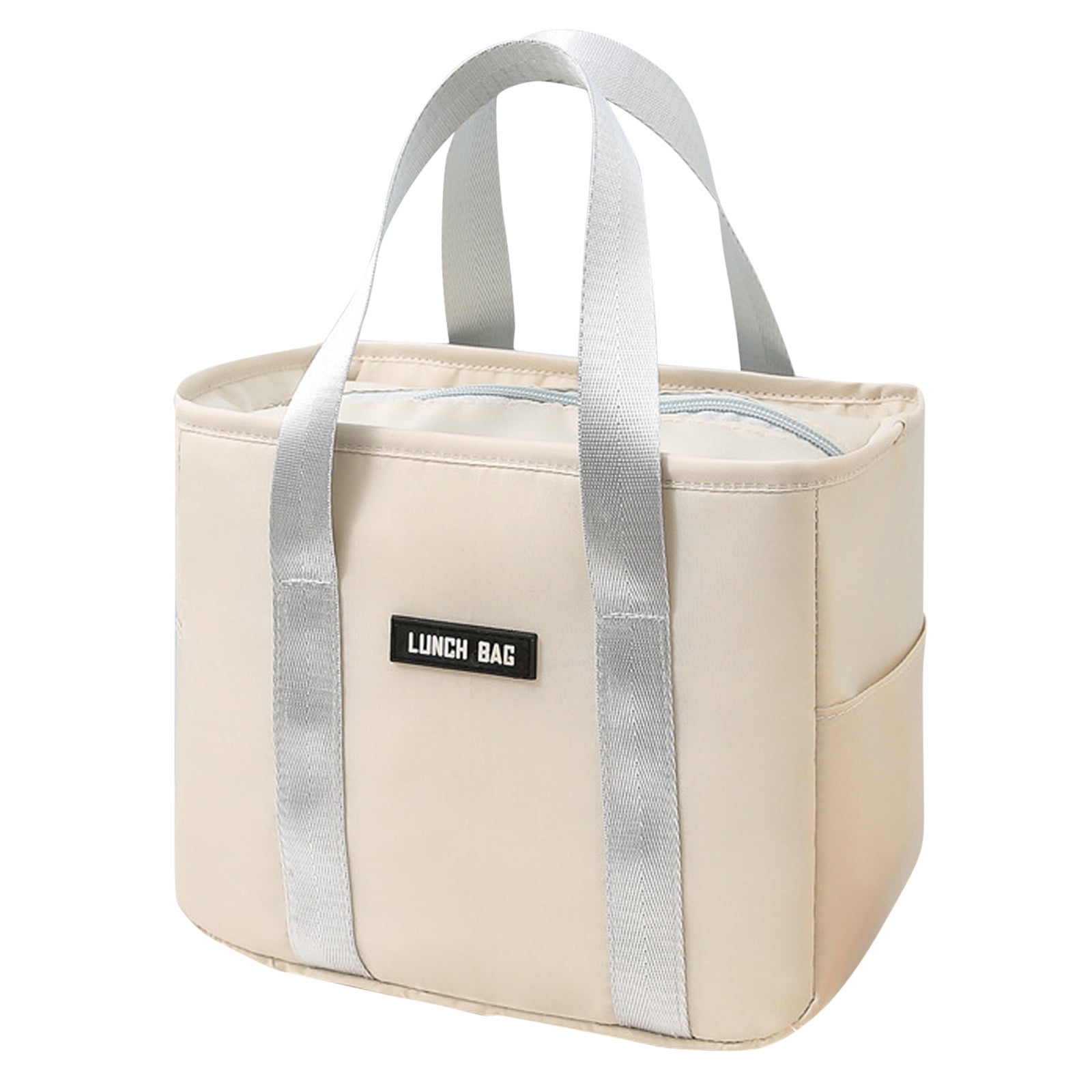 Waterproof Insulated Lunch Tote Bag, Large Soft Cooler with Side Pocket ...