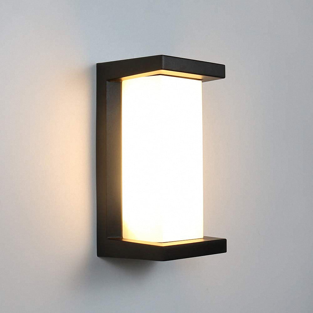 Waterproof Integrated LED Wall Sconce,Modern Rectangle Outdoor Wall ...