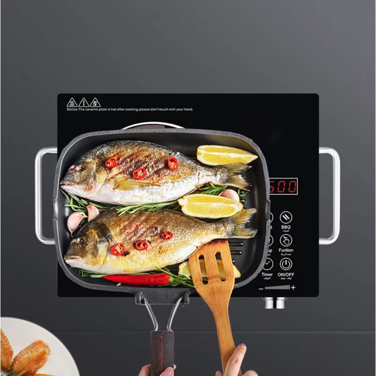Waterproof Intelligent Ceramic Induction Cooker with Adjustable ...