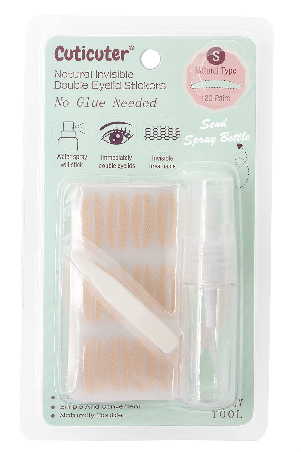 Waterproof Invisible Double Eyelid Tape - 120 Pieces Natural Fiber ...