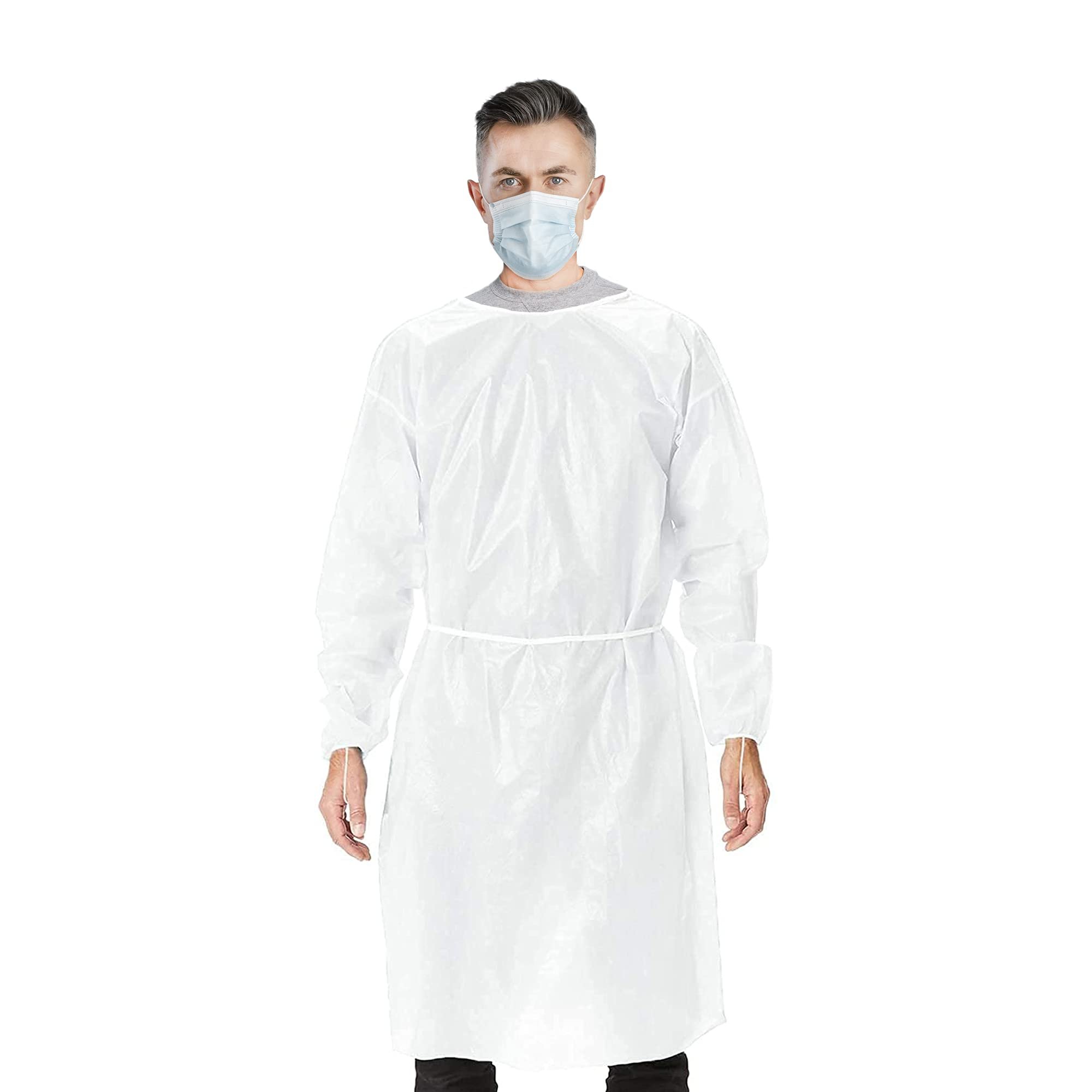 Waterproof Isolation Gowns in Bulk, 46". Pack of 140 Disposable Large ...
