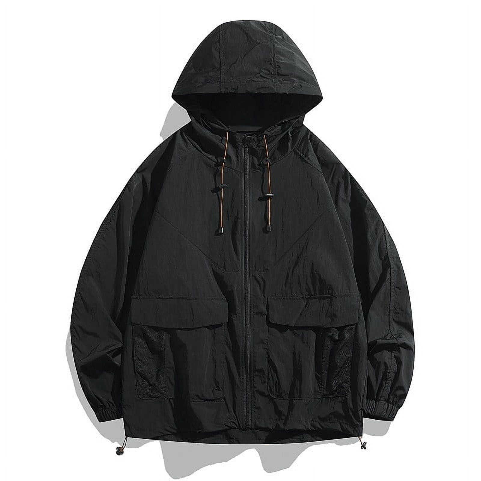 Waterproof Jacket Qiggri Men's Sunscreen Long Sleeved Hooded ...