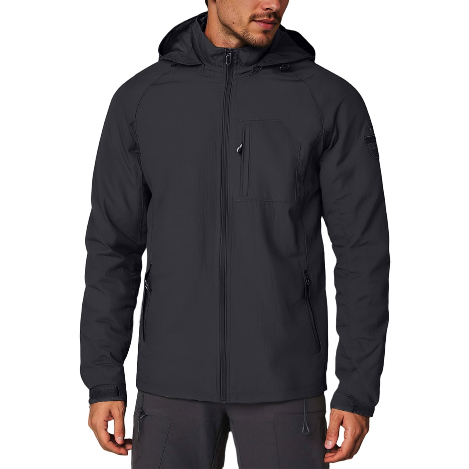 Waterproof Jackets for Men Lightweight Trench & Rain Coats with Hood ...