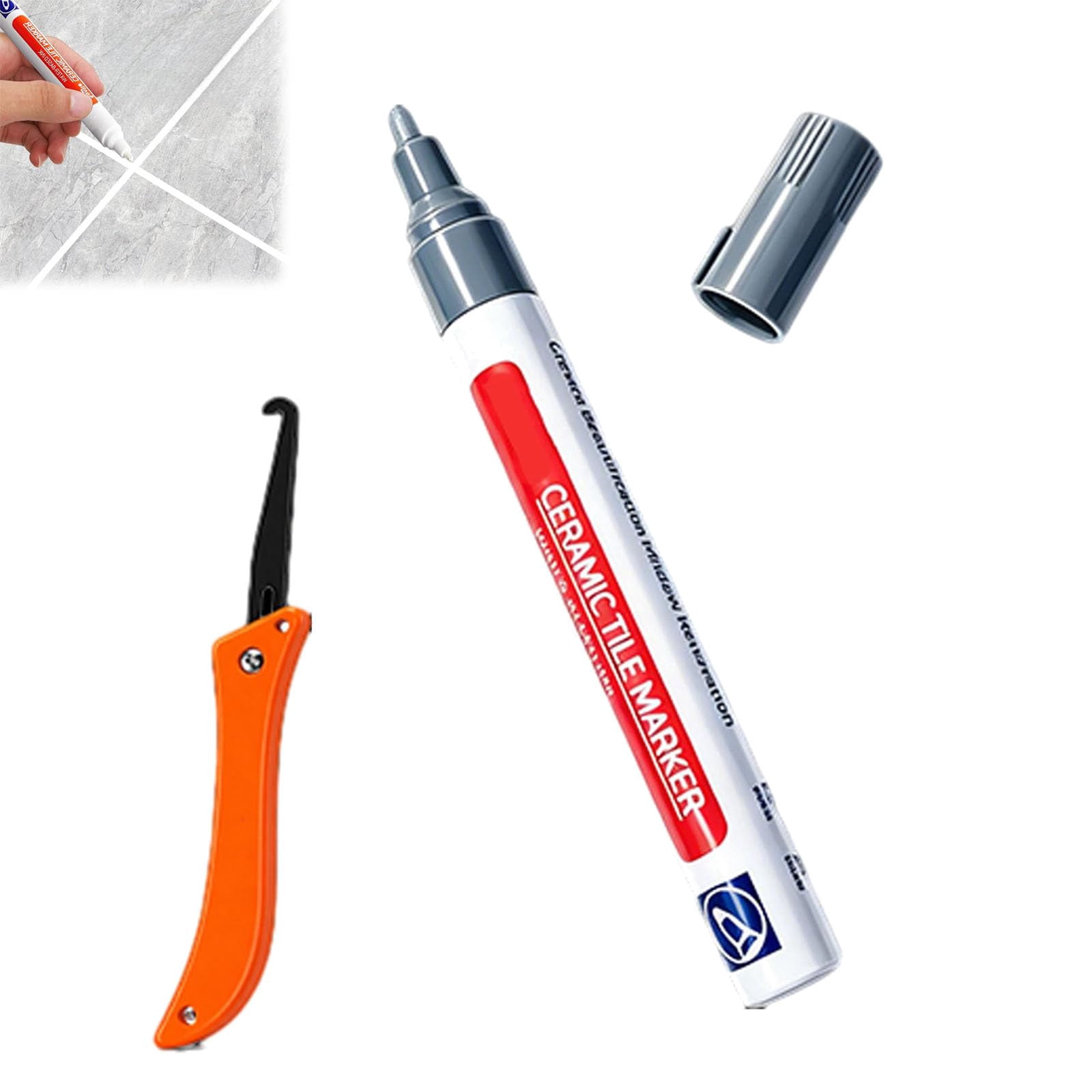Waterproof Joint Pen for Ceramic Tiles - Grout Paint Marker, Quick Dry ...