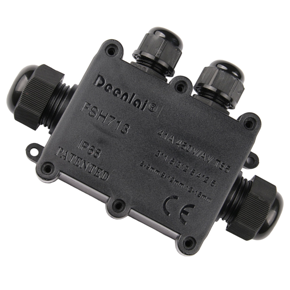 Waterproof Junction Box,2Pcs Waterproof Connection Box IP68 4-way ...
