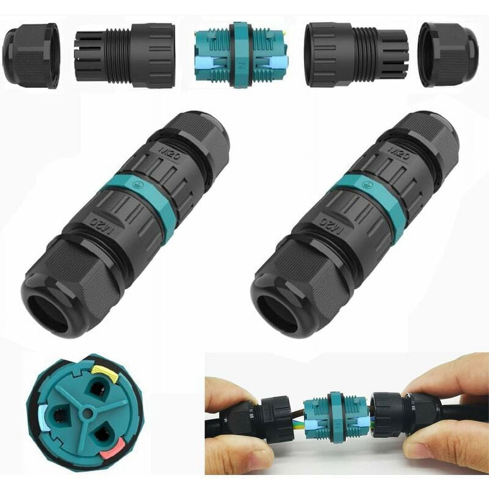 Waterproof Junction Box Outdoor Cable Connector, IP68 Outdoor Cable ...
