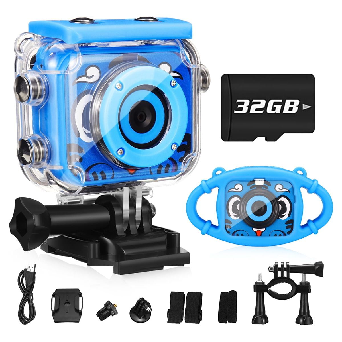 Meco Waterproof Digital Camera for Kids with 32GB SD Card, 1080P HD ...