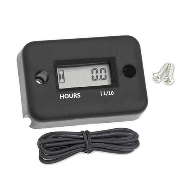 Waterproof LCD Display Digital Hour Meter Inductive for Bike Motorcycle ATV Snowmobile Engine ...