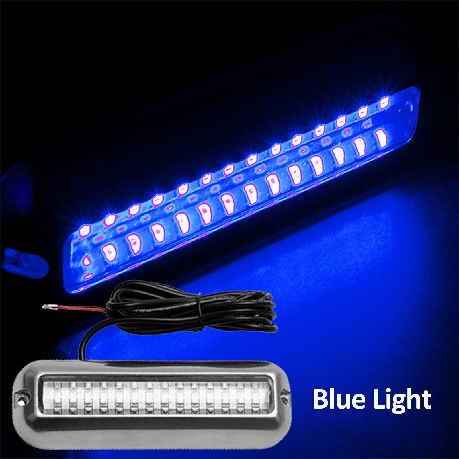 Waterproof LED Boat Light - Blue - 42 LEDs - 316 Stainless Steel - Perfect for Yacht, Boat ...
