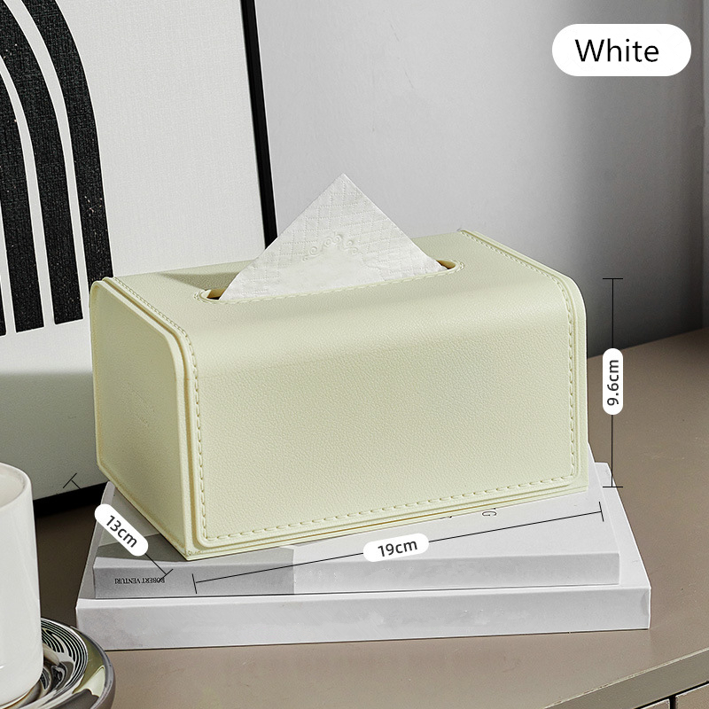 Waterproof Leather Texture Tissue Box Cover Napkin Holder Wet Paper ...