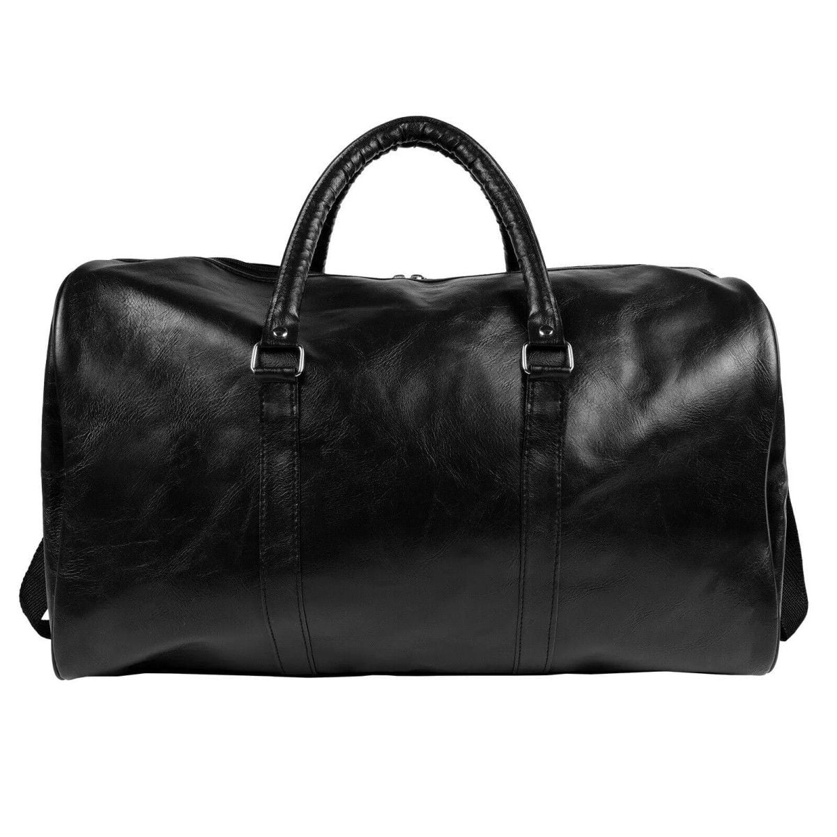 Waterproof Leather Travel Duffle Bag Men Women Weekender Overnight ...