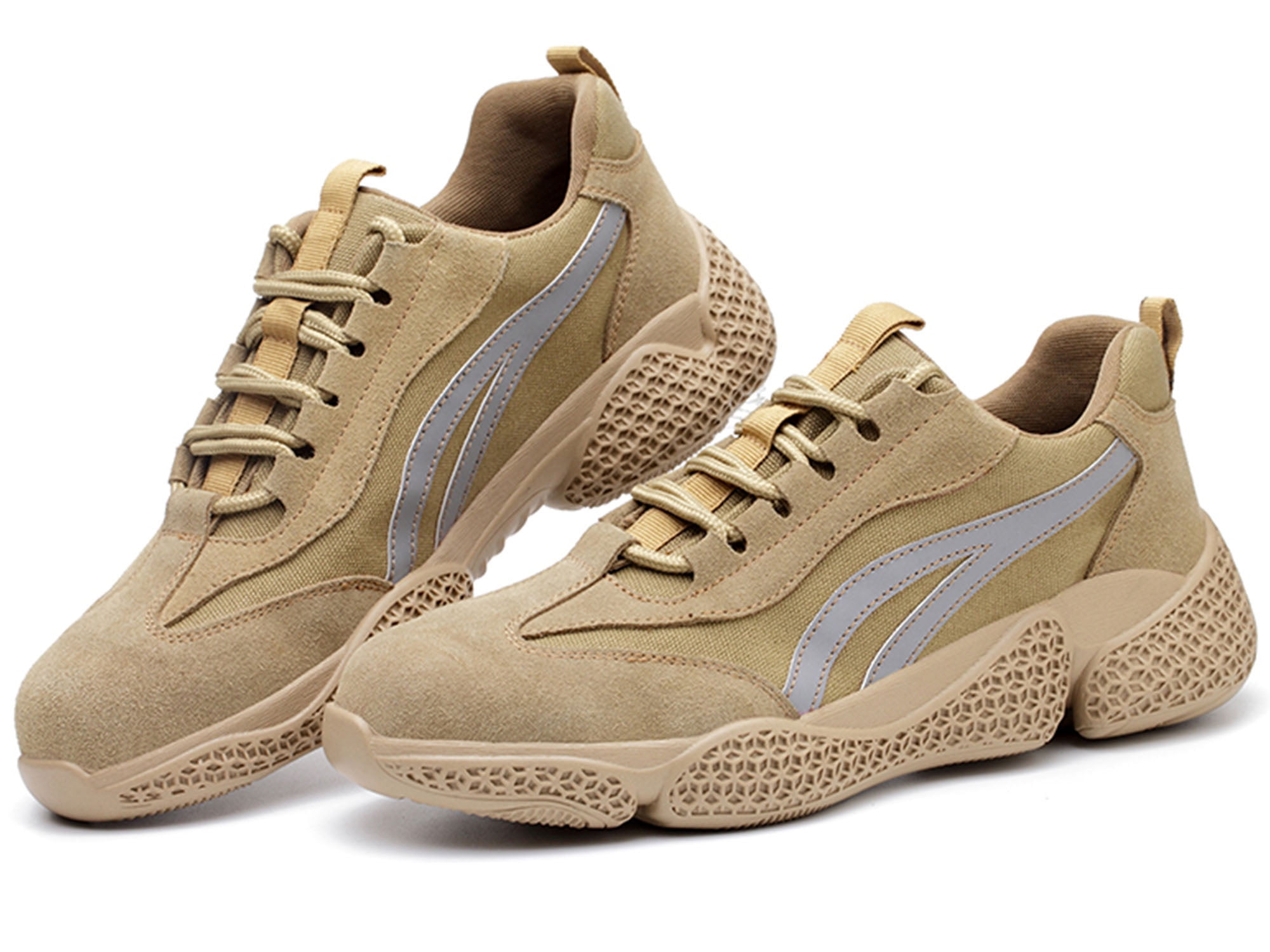 Walmart Men's Waterproof Leather Work Shoes with Steel Toe, Anti-Pierce ...