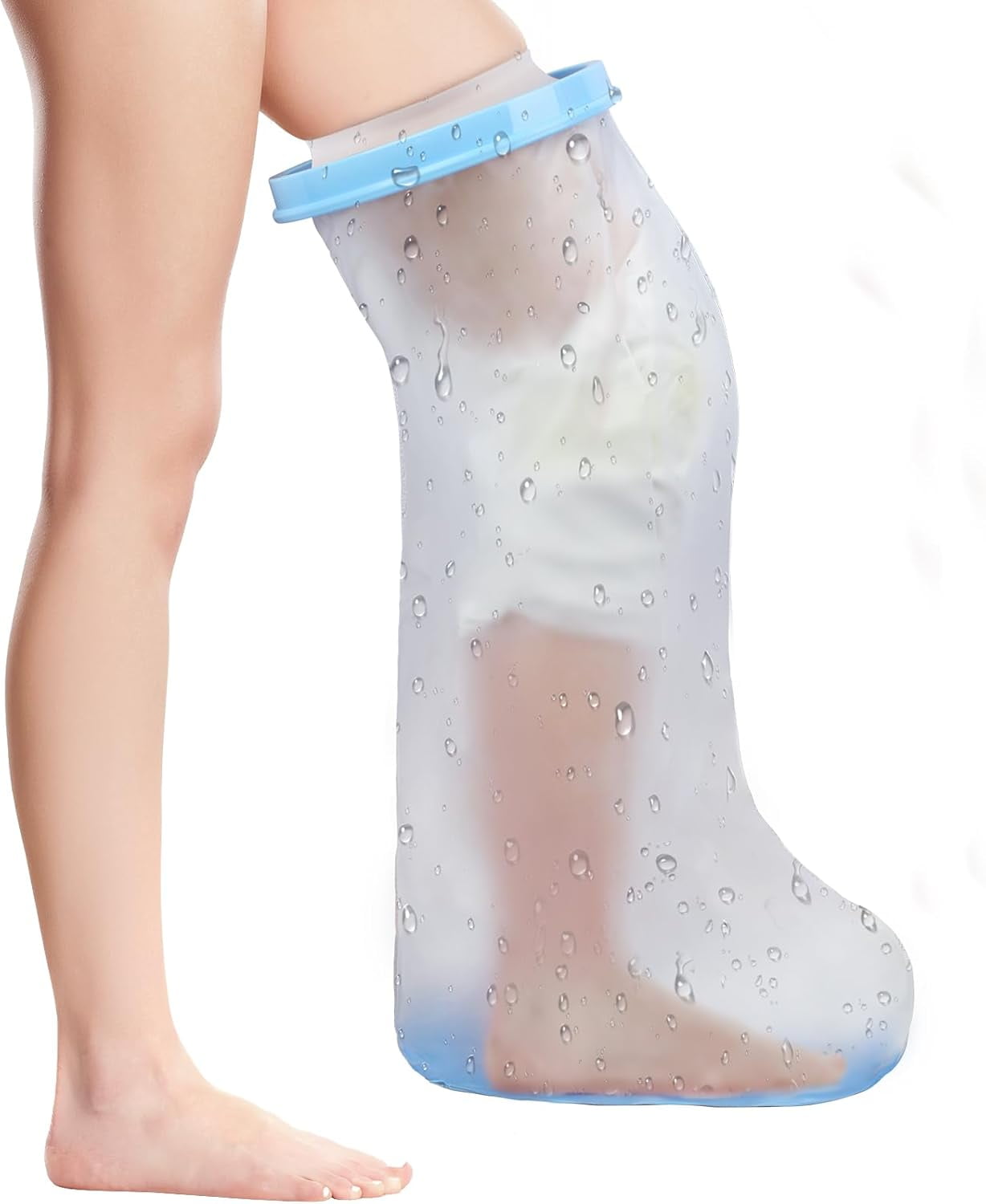 Waterproof Leg Cast Cover for Shower Adults, Reusable Waterproof Leg ...