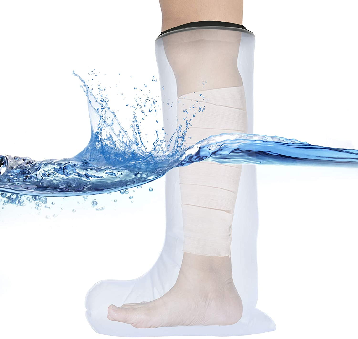 Waterproof Leg Cast Cover for Shower, Watertight Foot Protector, 25.2 ...