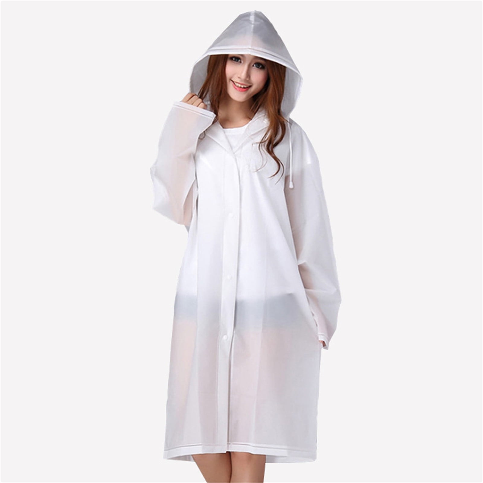 Waterproof Long Rain jacket Lightweight Hooded Raincoat，Raincoat For ...