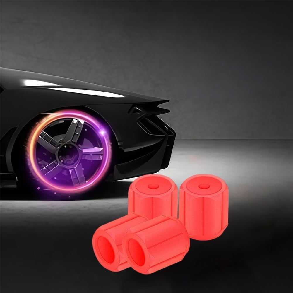 Waterproof Luminous Car Tire Valve Caps Glow in The Dark Tire LED Valve ...