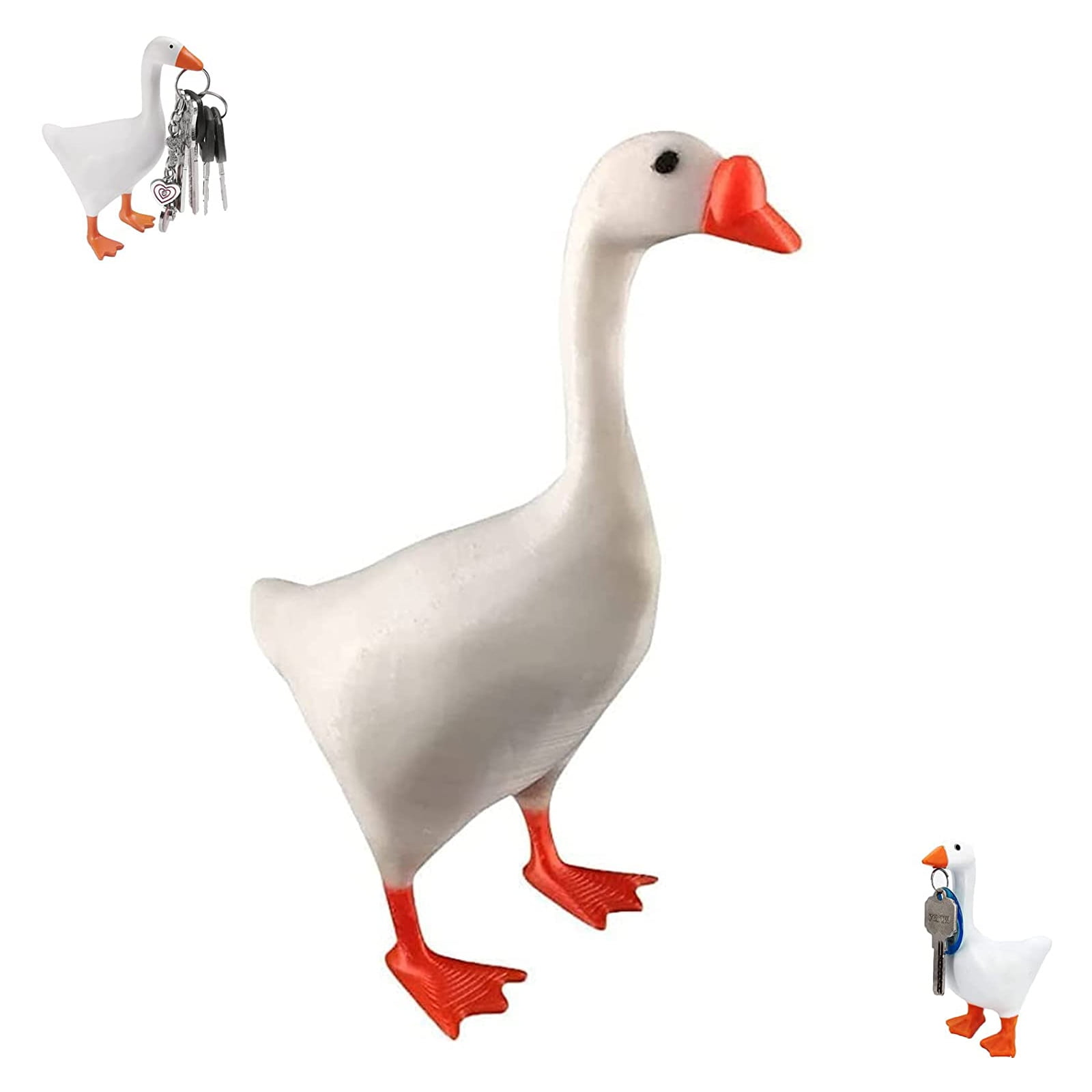 Waterproof Magnetic Goose Key Holder,Resin Goose Statue Key Storage ...