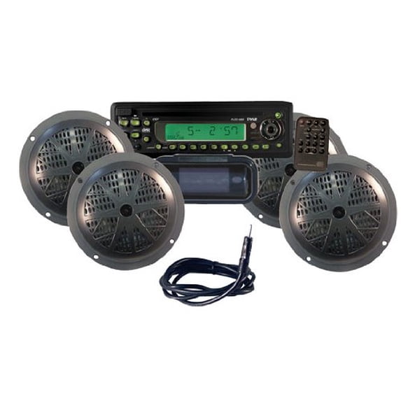 Waterproof Marine CD/MP3 Player Receiver w/4 Speakers & Antenna ...