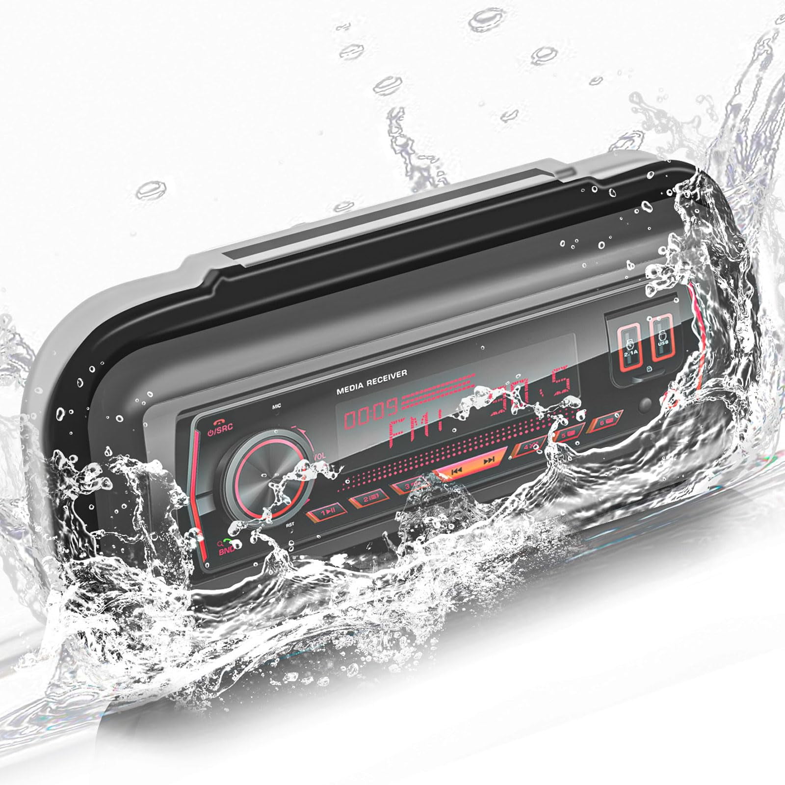 Waterproof Marine Stereo Receiver Cover - Boat Radio Protector Shield ...