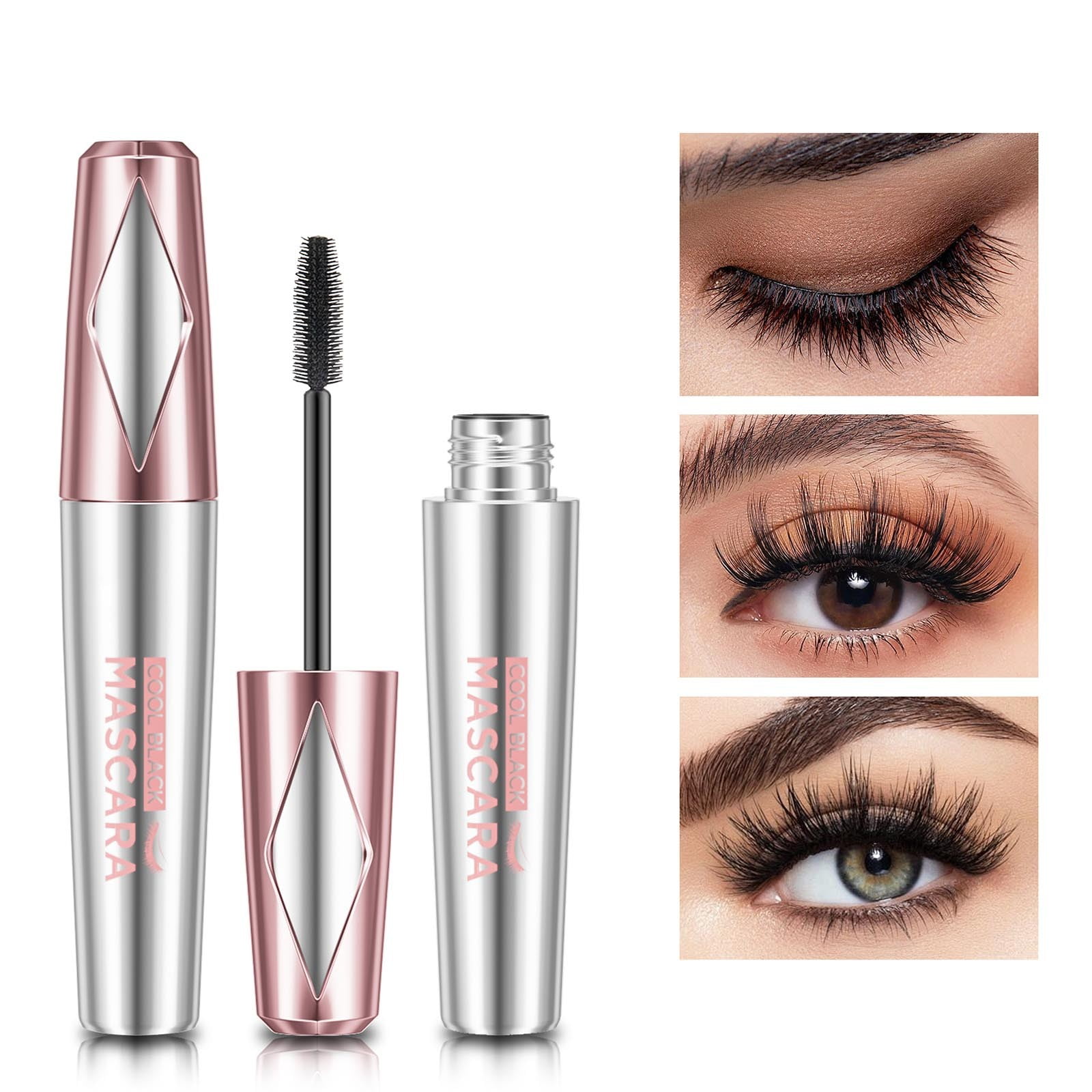 Waterproof Mascara Long Lasting 9g Black Volume Enhancing Mascara with Soft Brush for Thick ...
