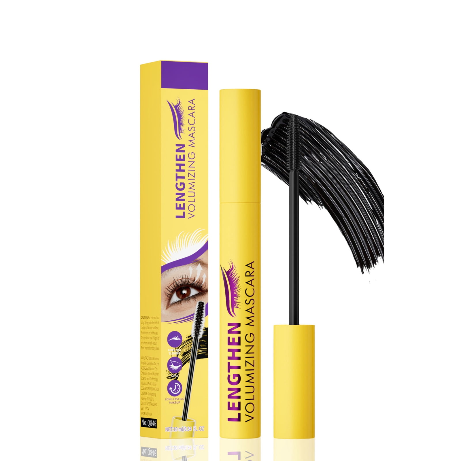Waterproof Mascara Long Wearing Formula Curls Thickens Volume No ...