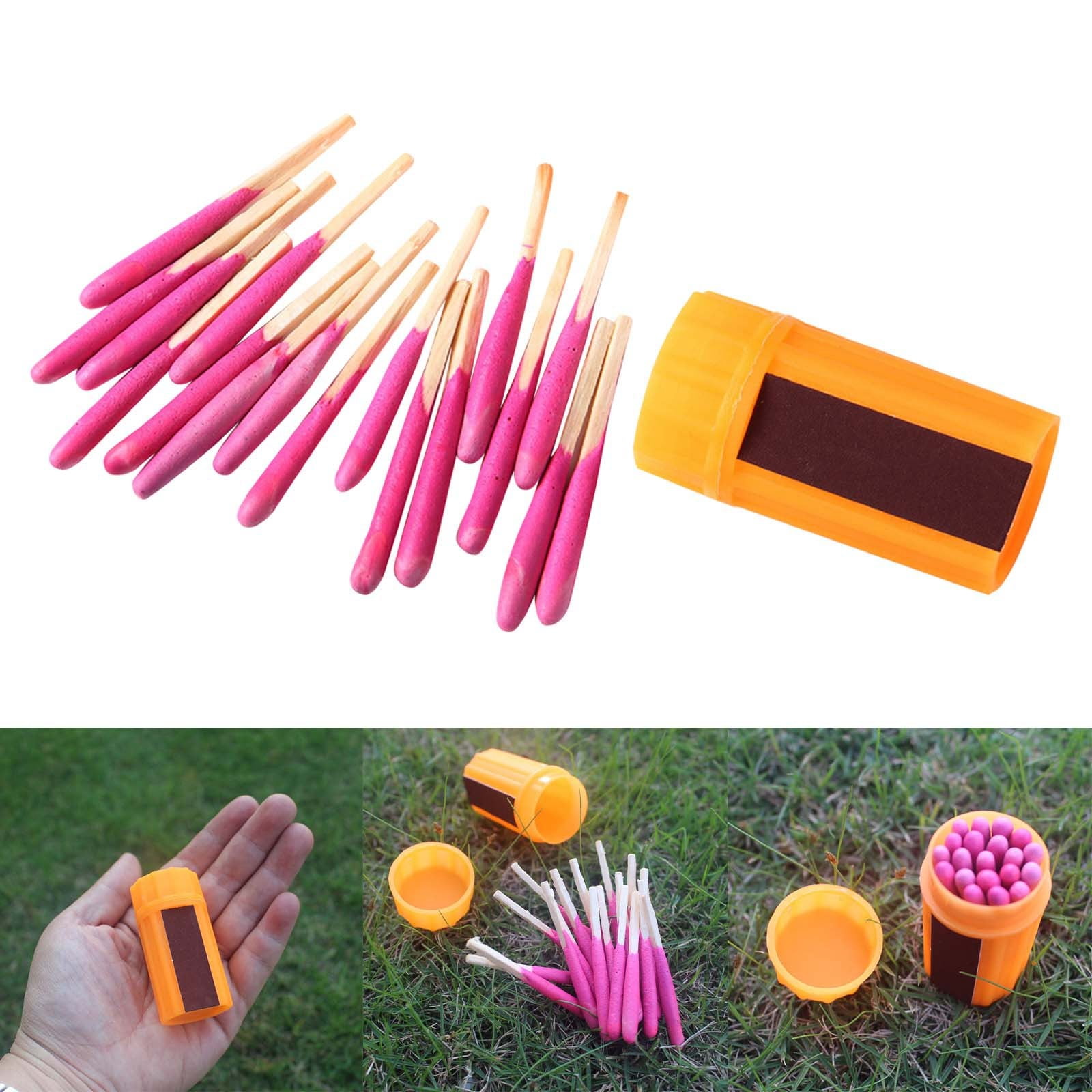 Waterproof Matches Survival Kit with Case 20 pcs Fire Starter ...