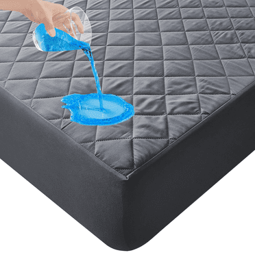 Twin Size Waterproof Mattress Topper with Deep Pocket Bed Protection ...