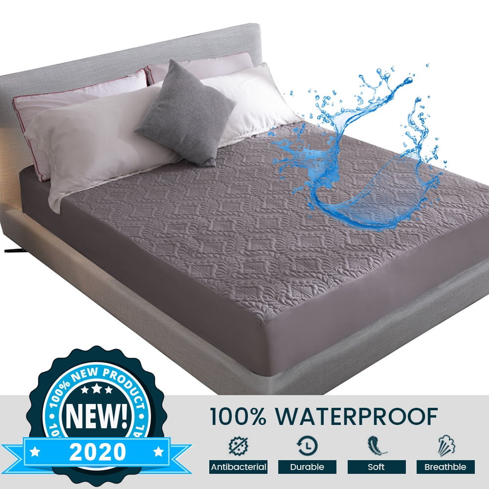 Waterproof Mattress Protector, Breathable, Noiseless, Hypoallergenic ...