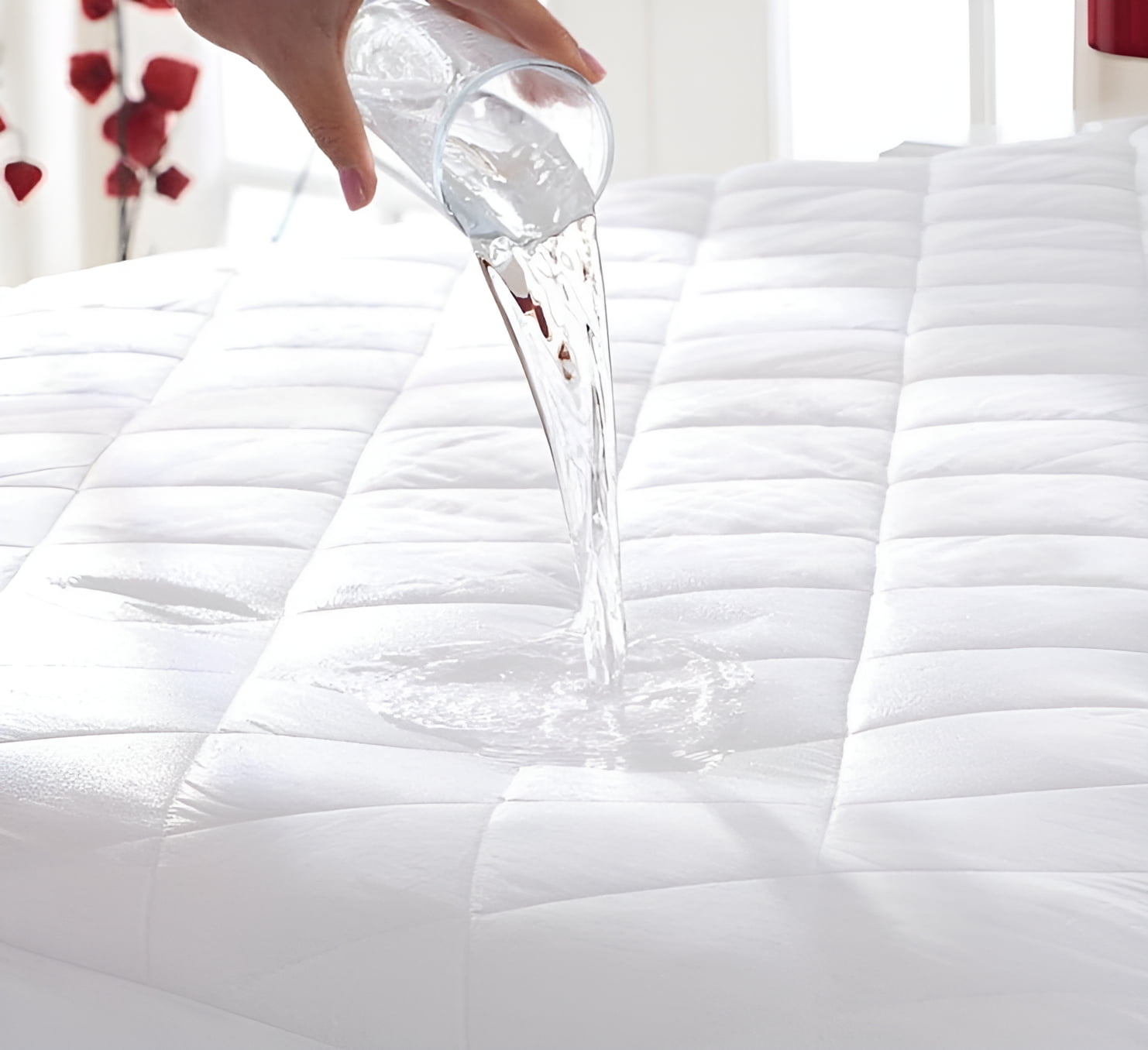 Waterproof Mattress Protector King Size Breathable Mattress Pad Cover ...