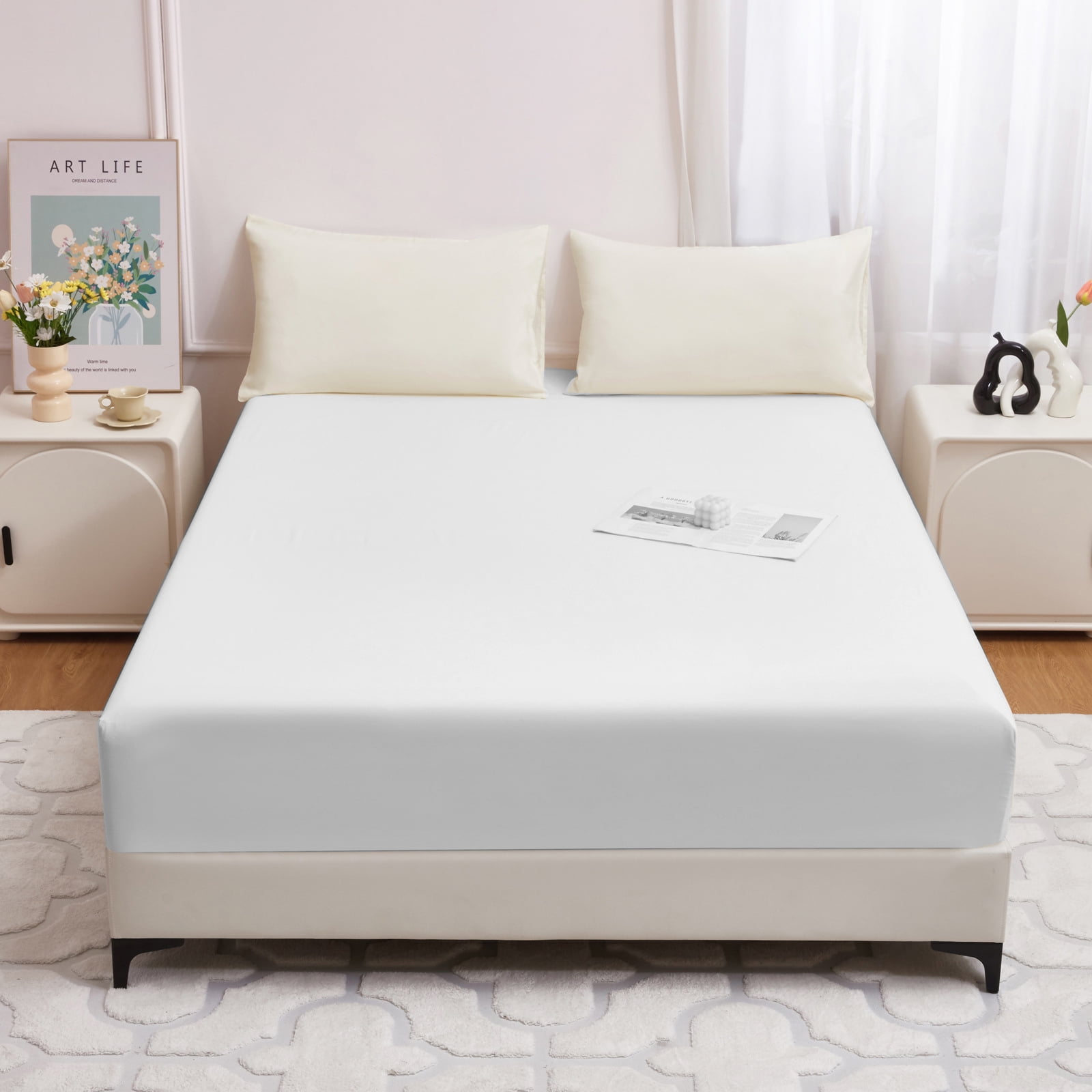 Waterproof Mattress Protector,Mattress Cover Protector, Smooth Top ...
