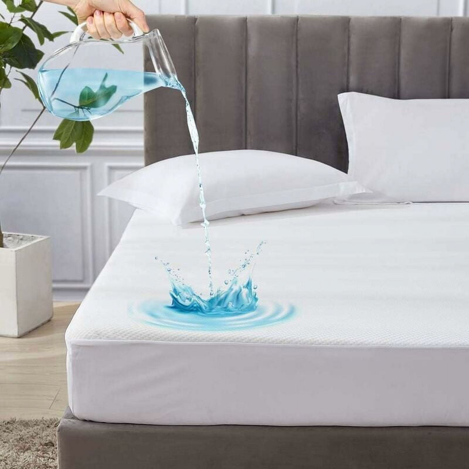 Waterproof Mattress Protector Waterproof Bed Pad Breathable Anti-Mite ...