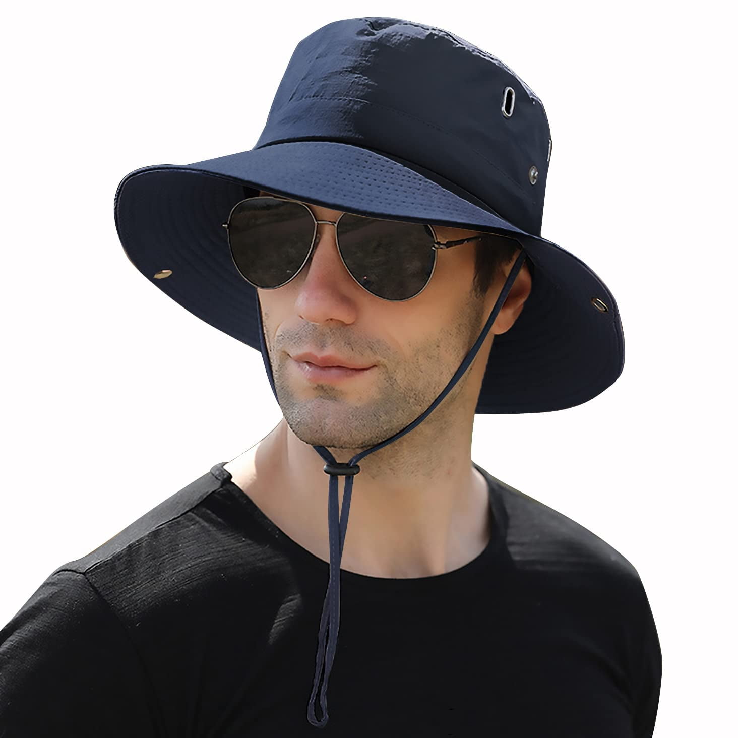 Waterproof Men's Sun Hat Wide Brim Foldable Hat, UPF 50+ - Walmart.com