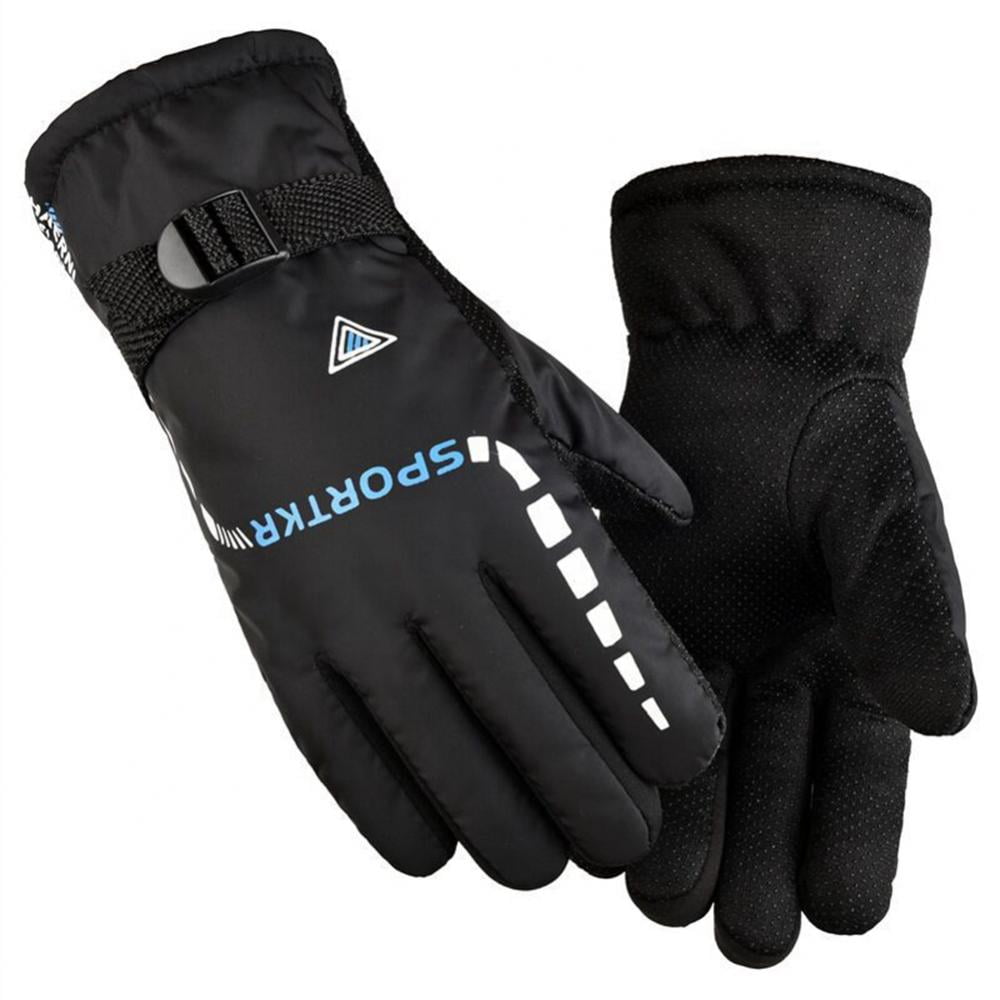 Waterproof Mens Ski Gloves Winter Warm Snowmobile Cold Weather Gloves ...