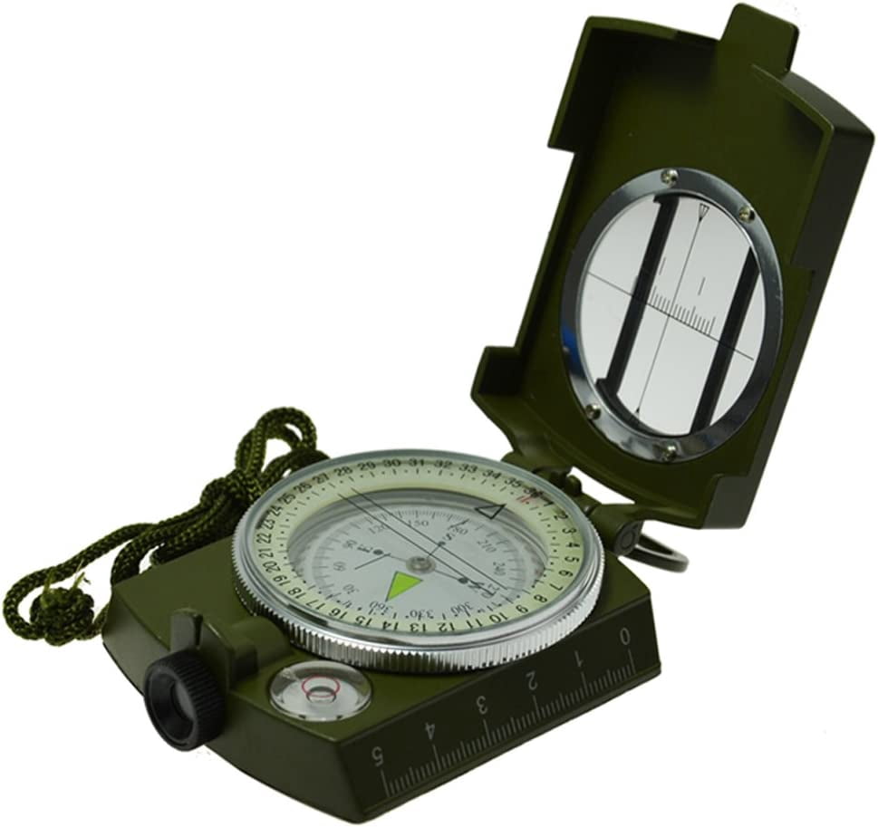 Waterproof Metal Compass Camping Compass Fluorescent Pointer Compass ...
