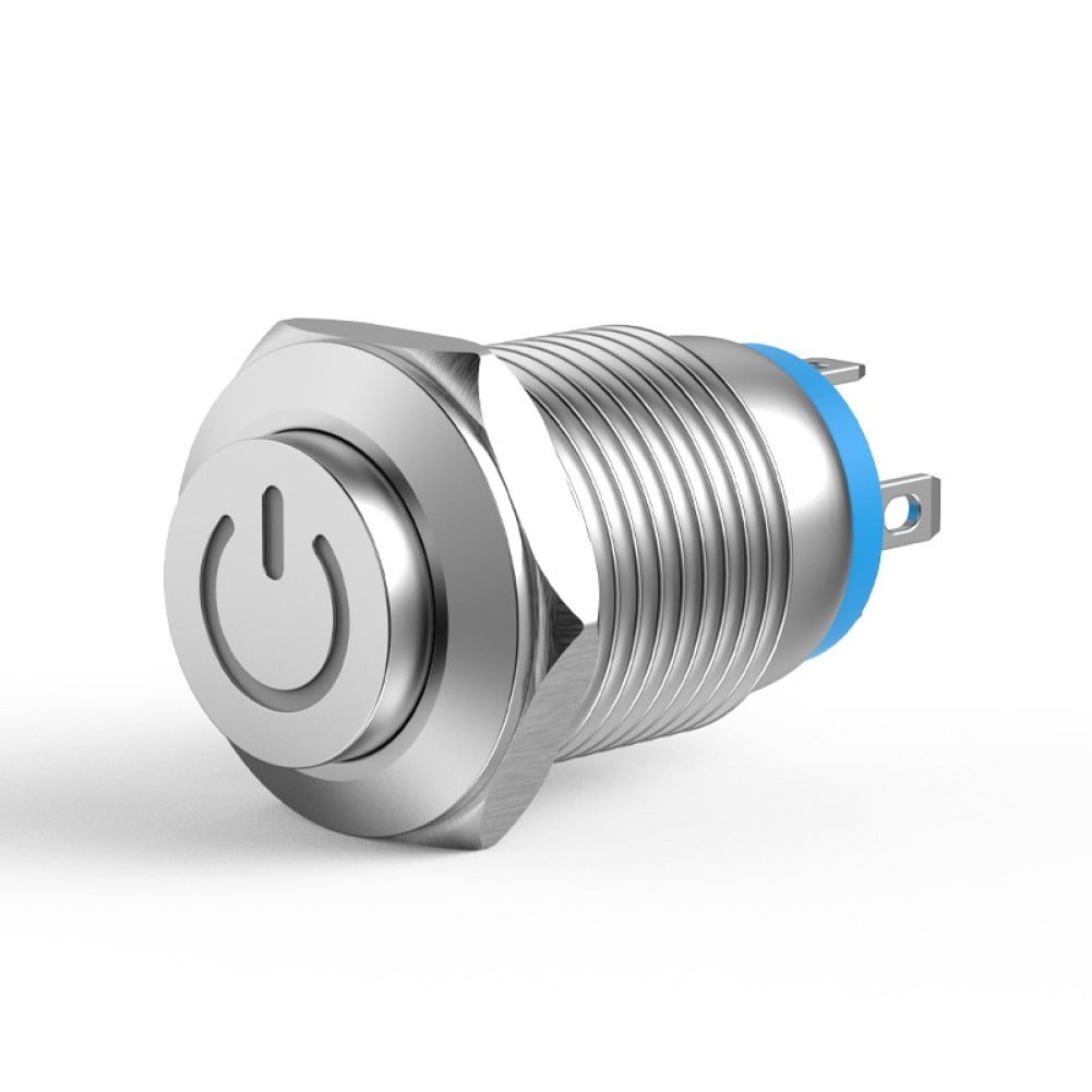 Waterproof Metal Push Button Switch with Clear Indication and LED Light ...