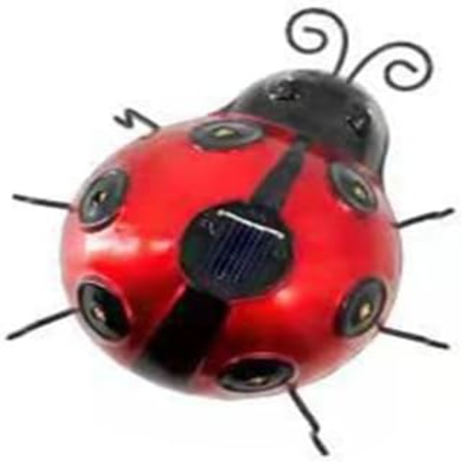 Metal Waterproof Solar Ladybug Garden Decoration LED Outdoor Garden ...