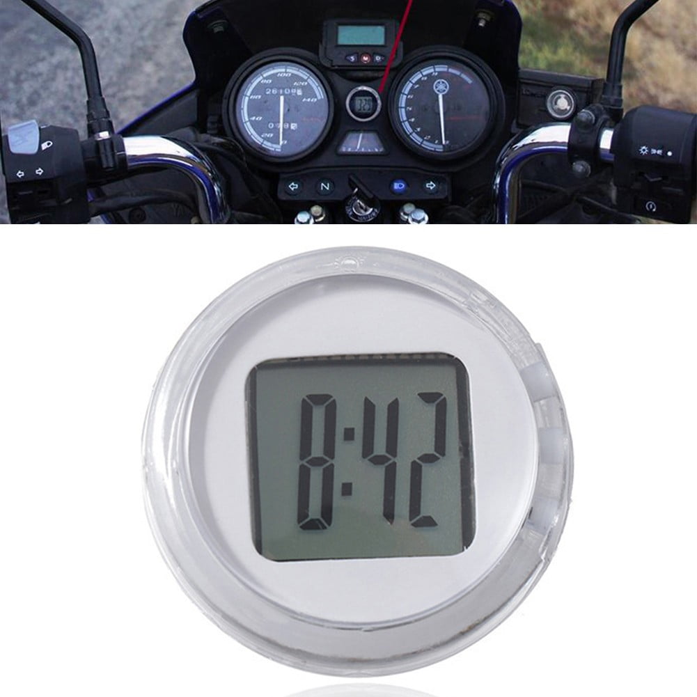 Waterproof Mini Motorcycle Bike Sticky Digital Display Clock for Office ...