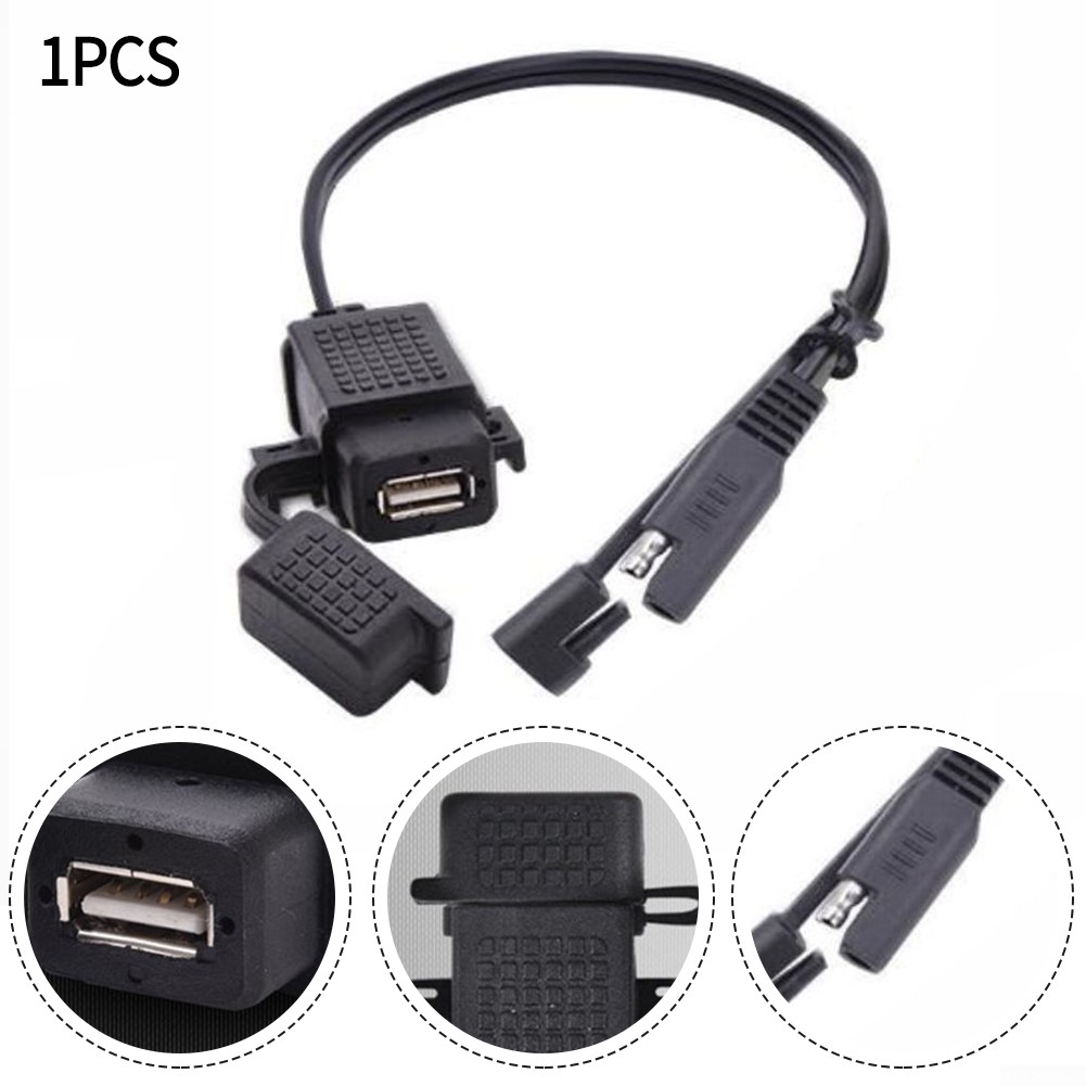 Waterproof Motorcycle USB Charger Kit SAE to USB Adapter Cable Charger ...