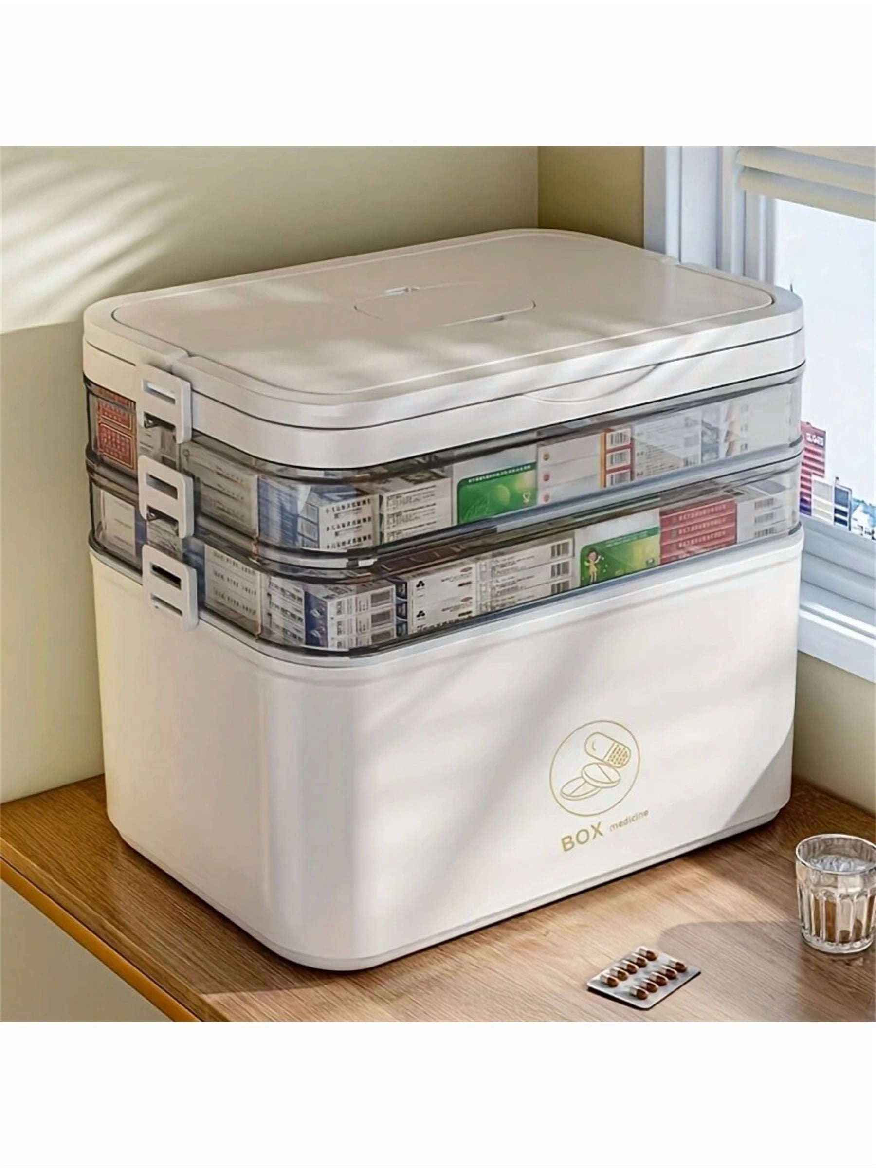 Waterproof Multi-Layer Medicine Storage Box, Portable First Aid Kit ...
