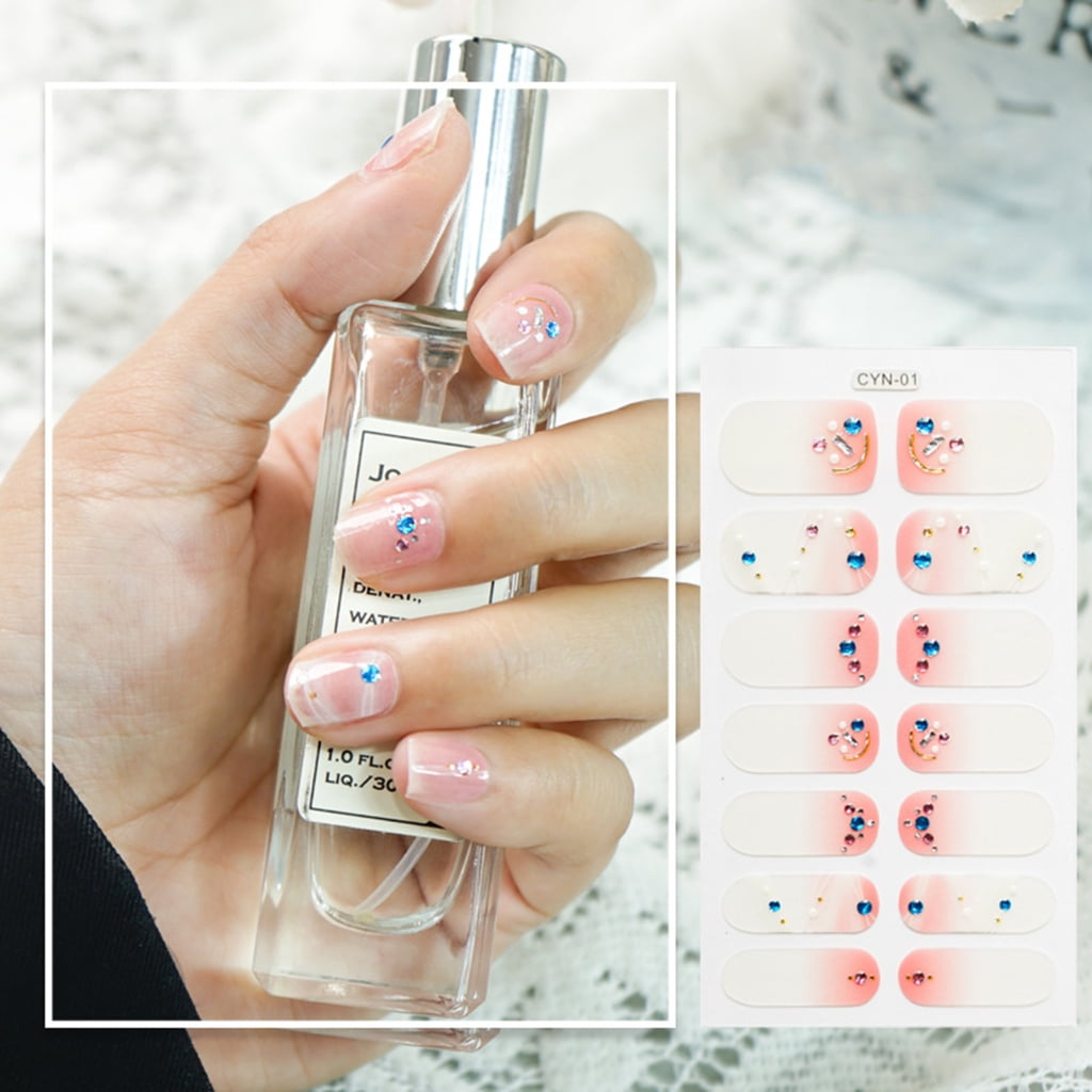 Waterproof Nail Stickers Self-Adhesive Transfer Art Decorations DIY 14 ...