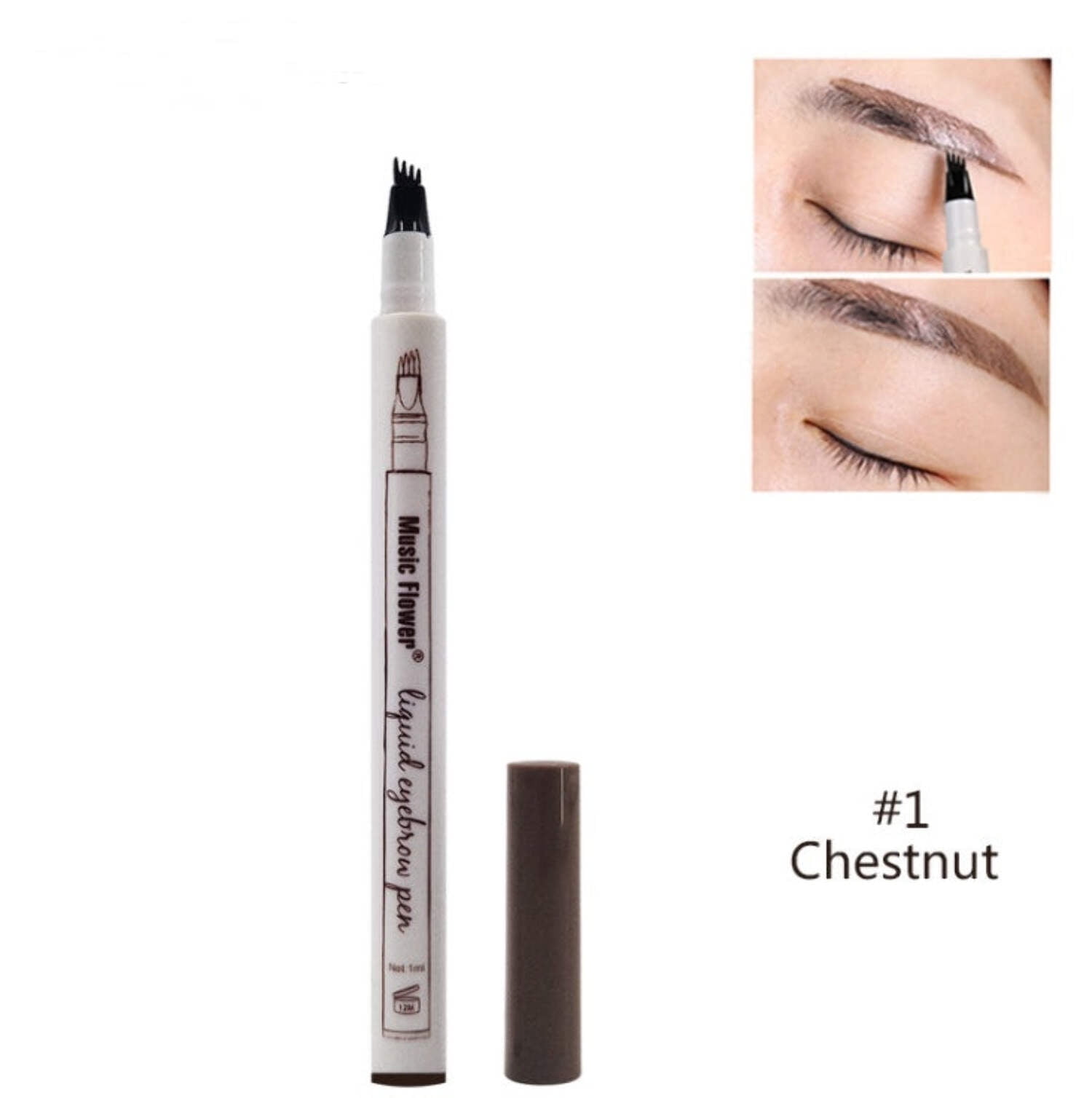 Waterproof Natural Eyebrow Pen Four-claw Eye Brow Tint Fork Tip Eyebrow ...