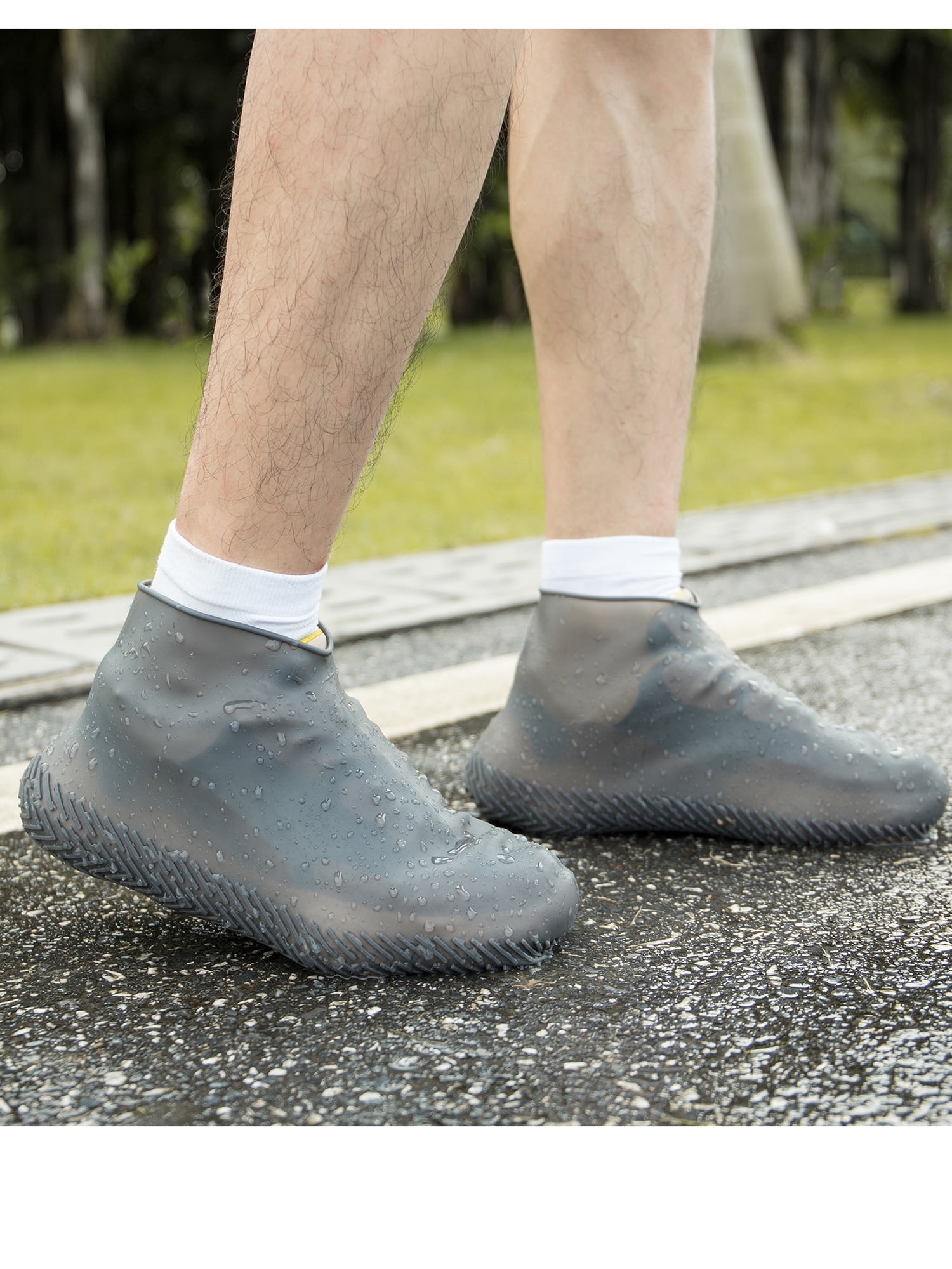 Waterproof Non-Slip Rubber Rain Shoe Covers, Elasticity Galoshes for ...